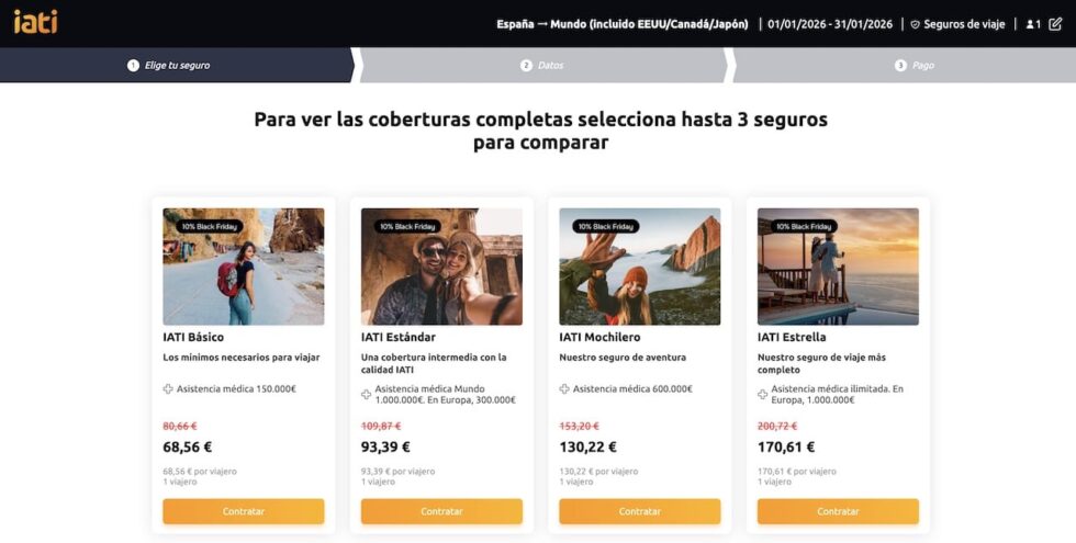Black Friday IATI Seguros Descuento 15% en Seguro de Viaje (Oferta ...